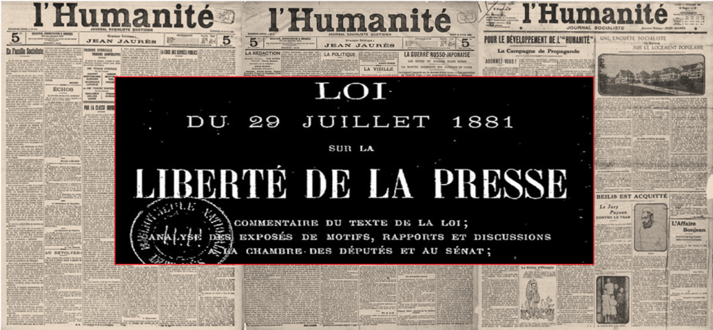 Loi Sur La Liberté De La Presse Du 29 Juillet 1881 Défendre La